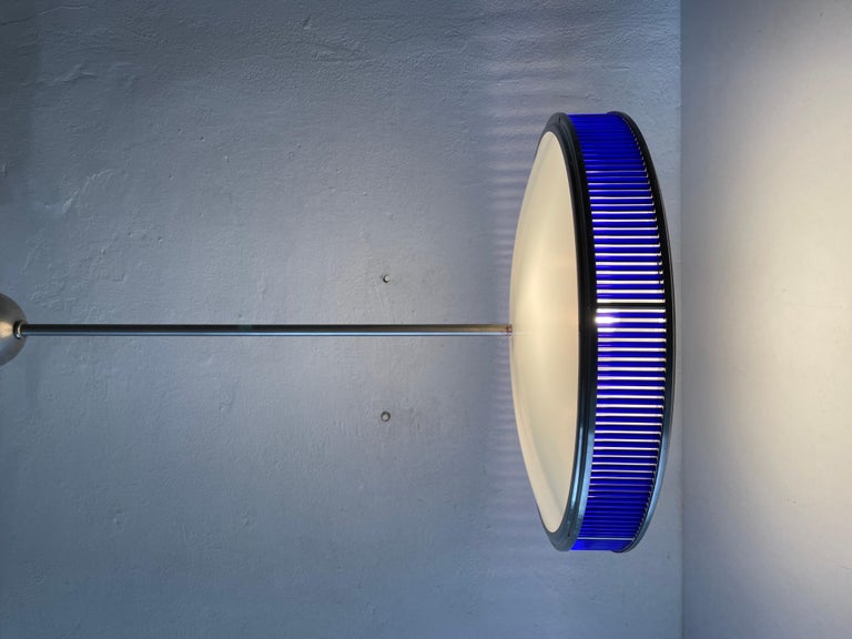 Ufo Design Glass and Blue Glass Ceiling Lamp by Gunther Lambert ...