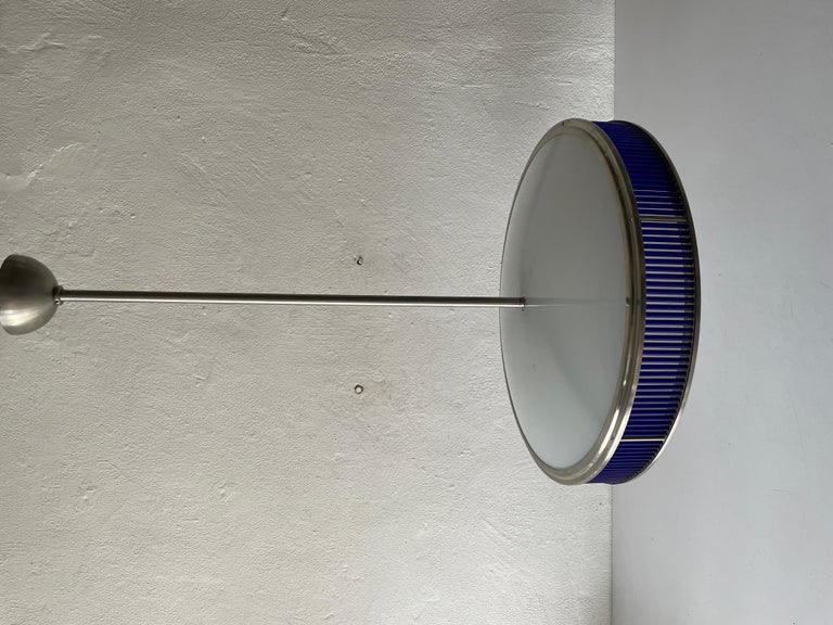 Ufo Design Glass and Blue Glass Ceiling Lamp by Gunther Lambert ...