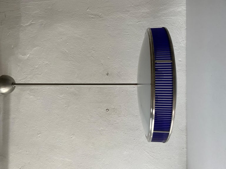 Ufo Design Glass and Blue Glass Ceiling Lamp by Gunther Lambert ...