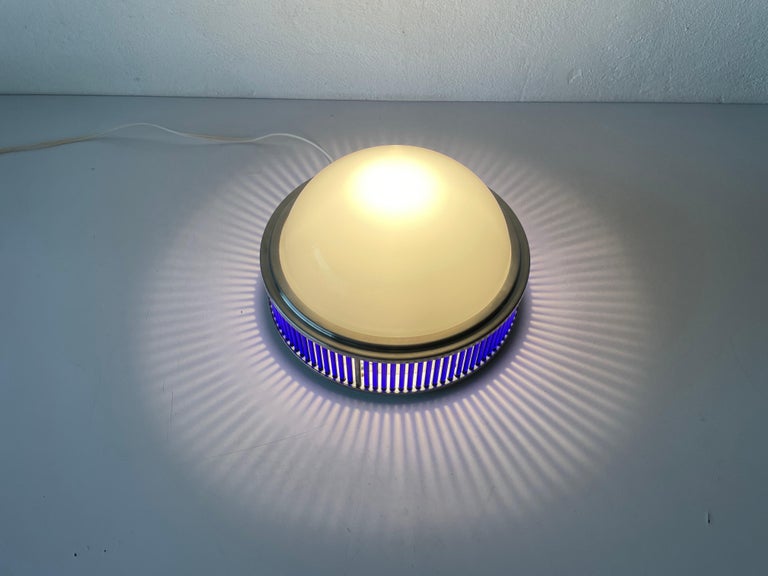 Ufo Design Glass and Blue Glas Flush Mount by Gunther Lambert, 1970s ...