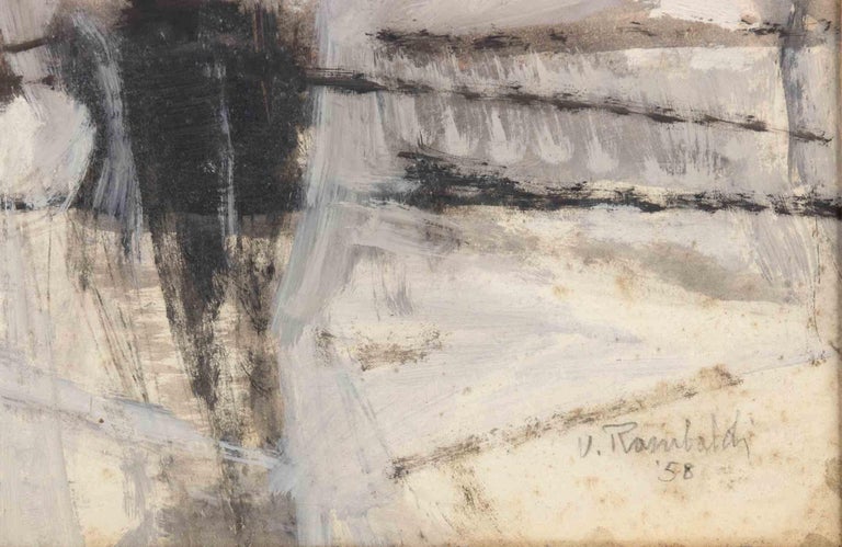 Ugo Rambaldi - Abstract - Oil Painting by Ugo Rambaldi - Mid-20th ...