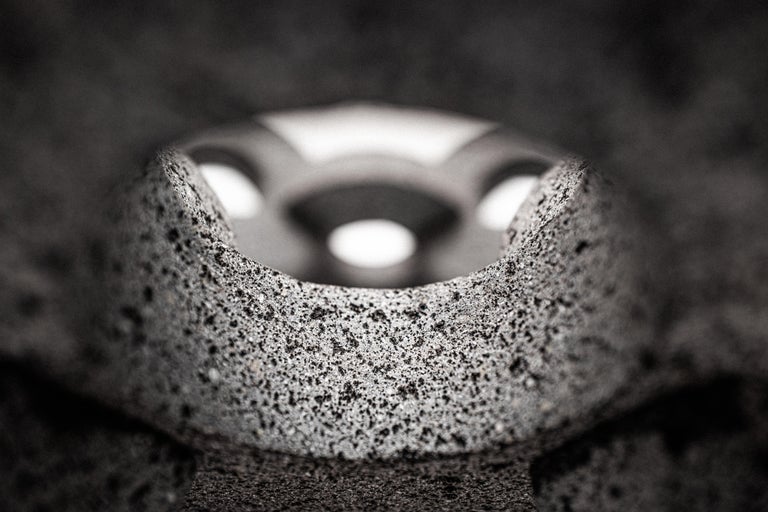 Ulama, Sculptural Geometric Mexican Lava Stone Center Table by Pedro ...