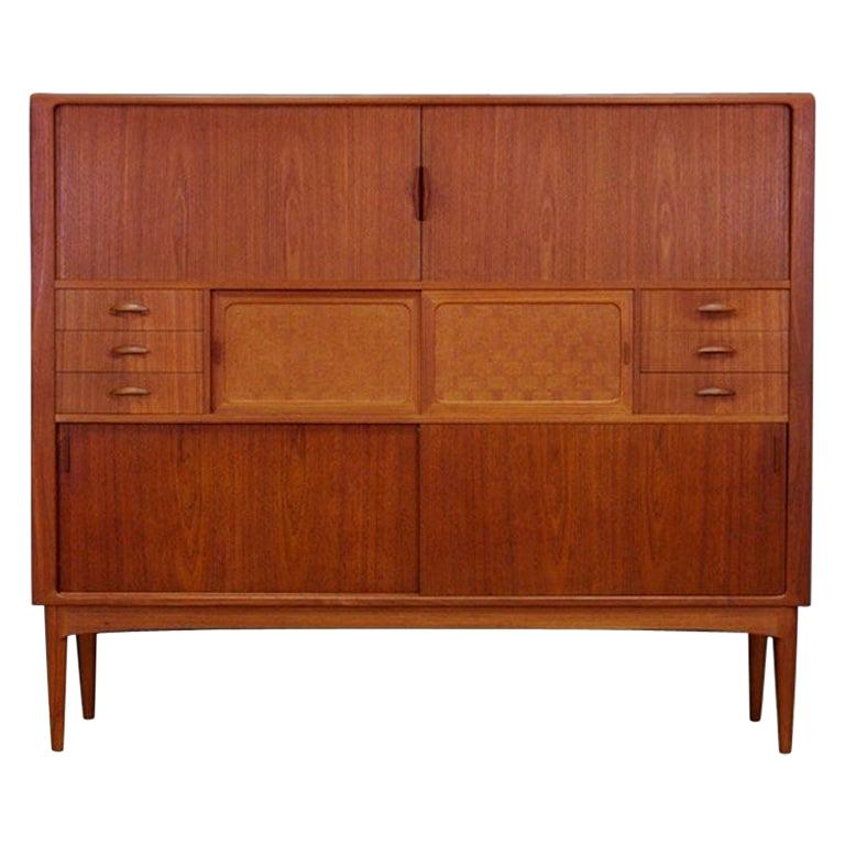 Uldum Highboard Danish Design Classic Retro Teak, 1970s For Sale at 1stDibs