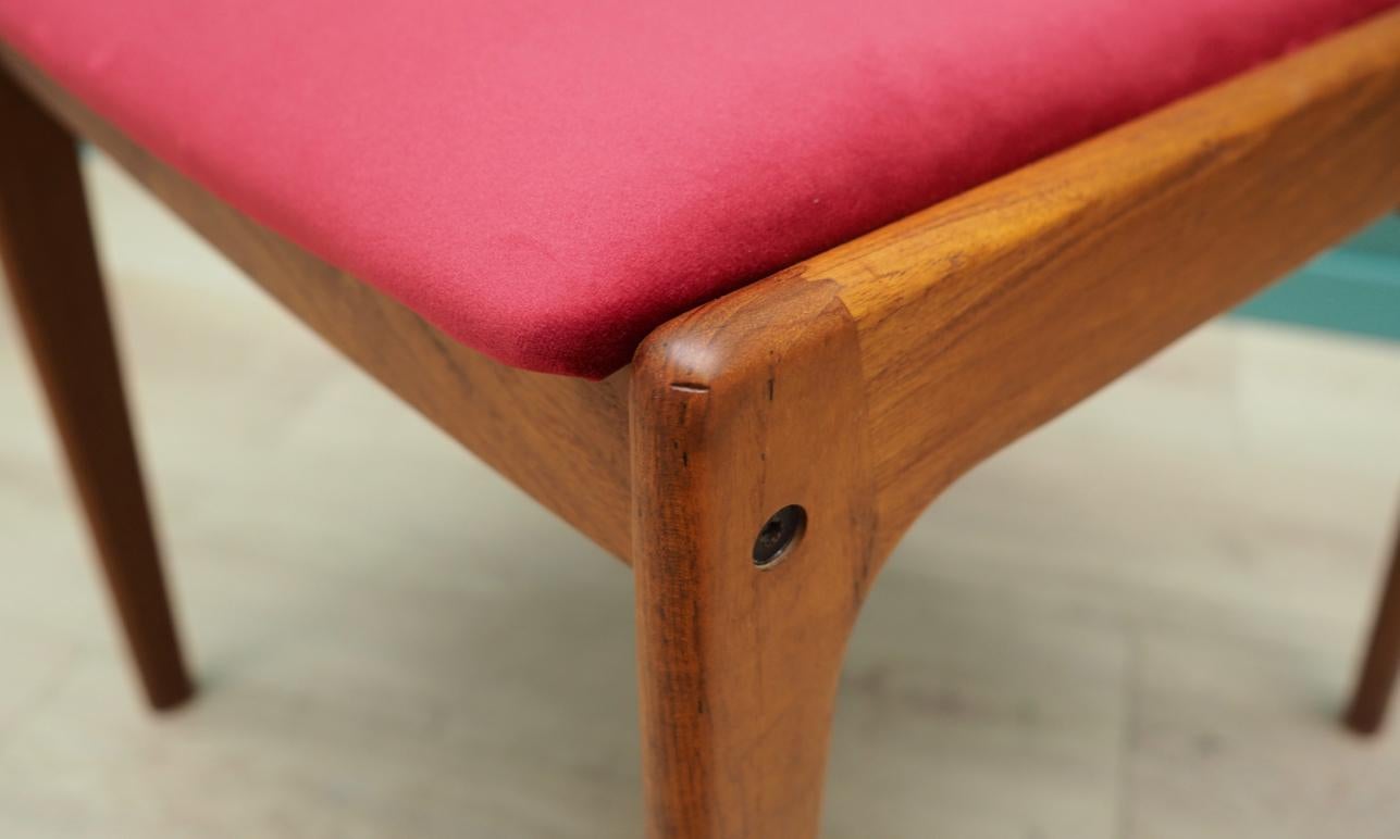 Uldum Pink Velour Chair Vintage 1970s Retro For Sale at 1stDibs