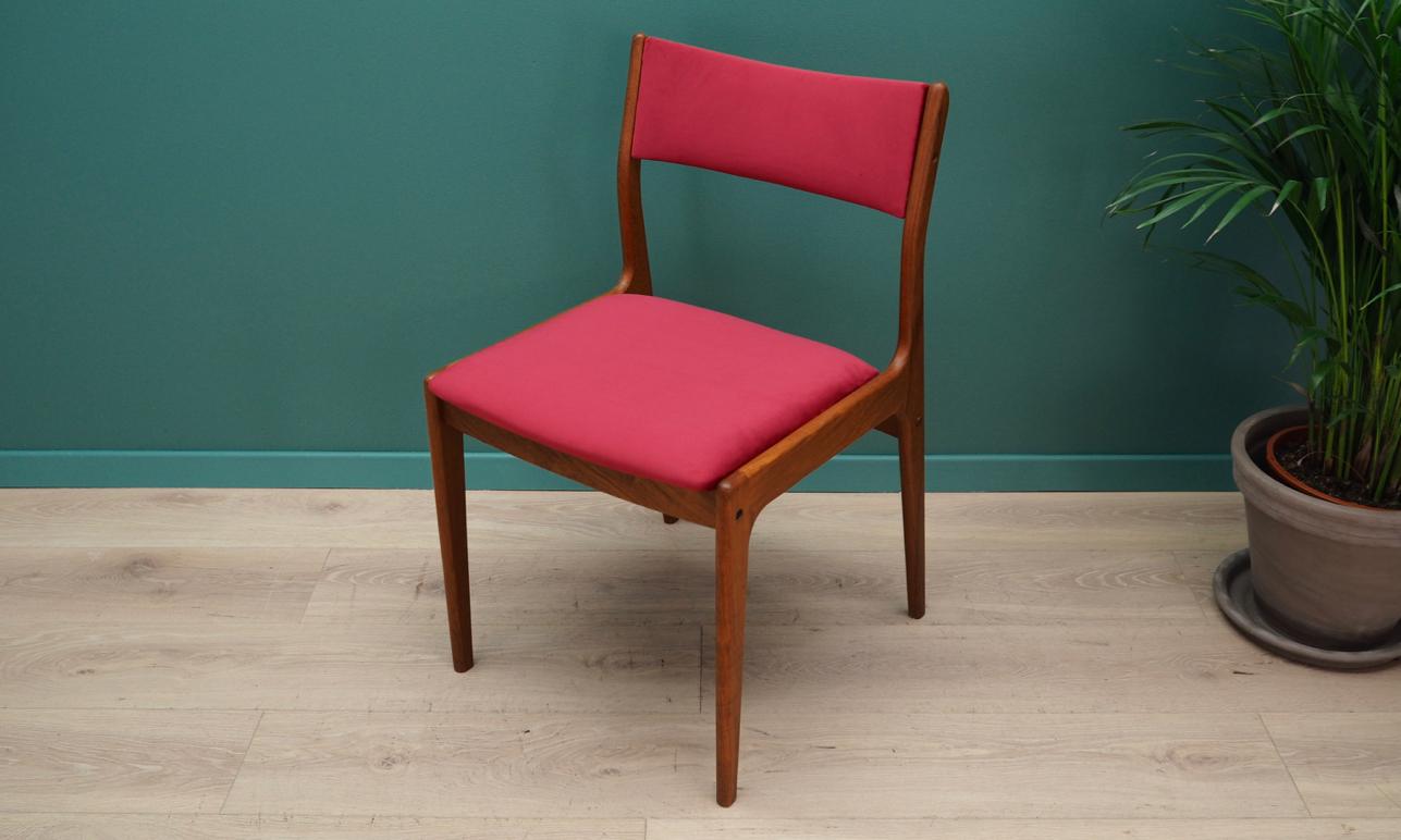 Uldum Pink Velour Chair Vintage 1970s Retro For Sale at 1stDibs