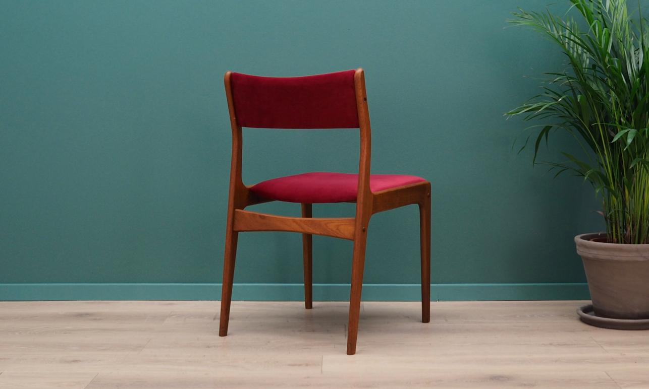 Uldum Pink Velour Chair Vintage 1970s Retro For Sale at 1stDibs