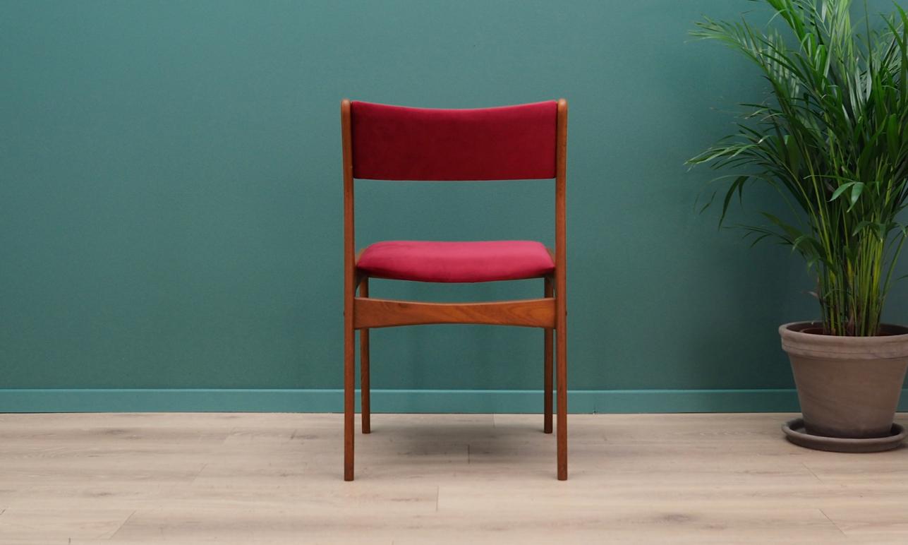 Uldum Pink Velour Chair Vintage 1970s Retro For Sale at 1stDibs