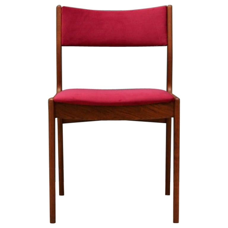 Uldum Pink Velour Chair Vintage 1970s Retro For Sale at 1stDibs