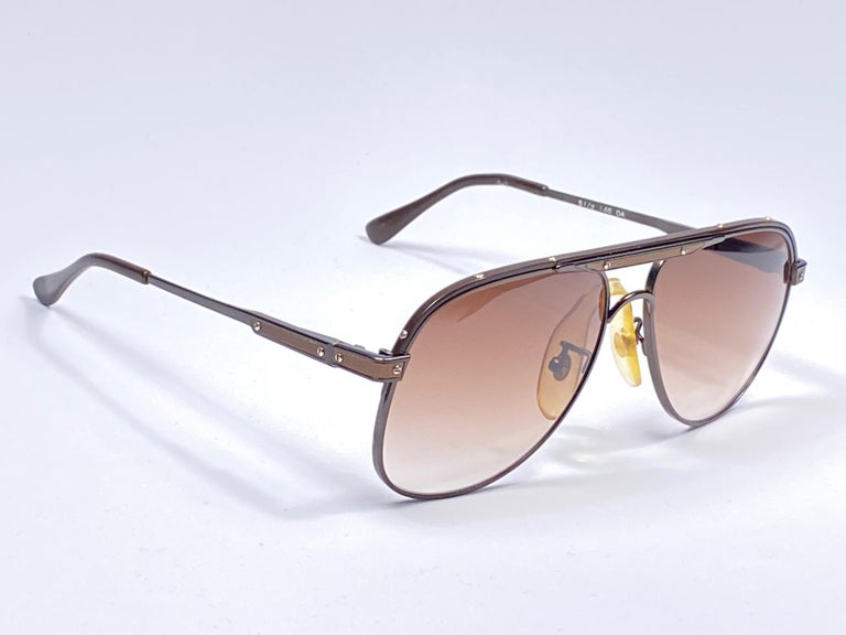 Ultra Rare 1970's Tura Oversized Copper Brown Gradient Lenses Sunglasses For Sale at 1stDibs