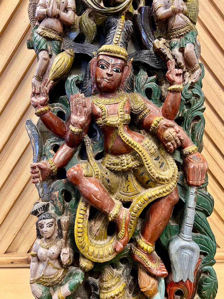 Ultra Rare Antique Asian Intricately Hand Carved Wooden Wall Sculpture ...