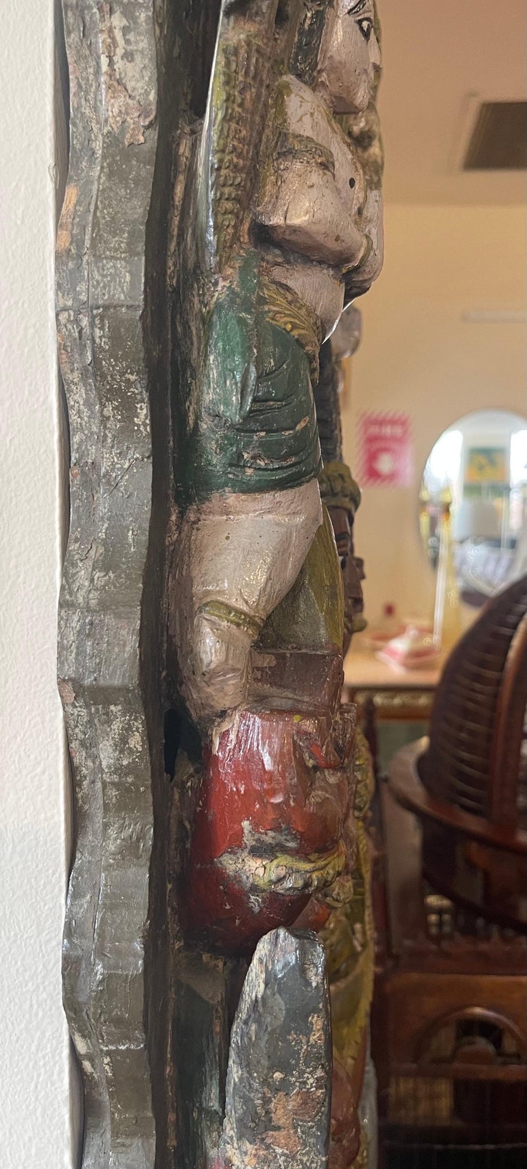 Ultra Rare Antique Asian Intricately Hand Carved Wooden Wall Sculpture ...