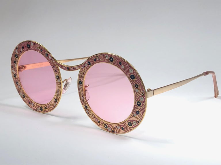 Ultra Rare Christian Dior Gypsy Rose Enamel Oversized Sunglasses, 1969 ...