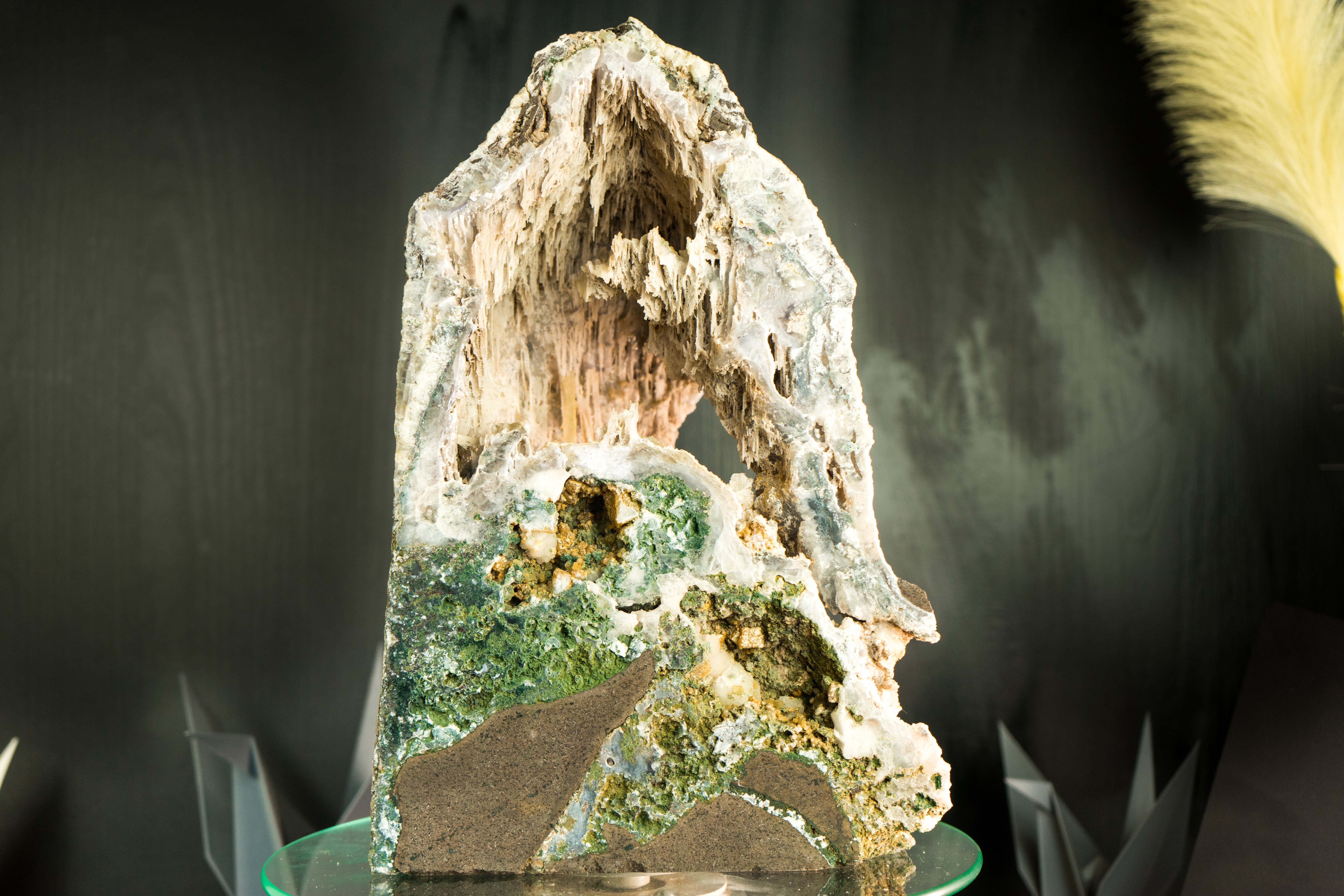 Sculptural Amethyst Crystal Table Lamp Bespoke Made with a World-Class ...