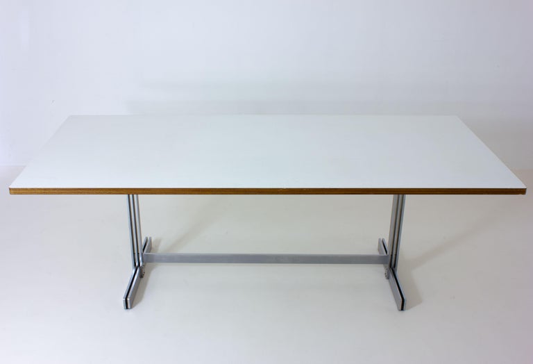 Ultra Rare White Jules Wabbes Dining Table for Mobilie Universel, 1959 ...