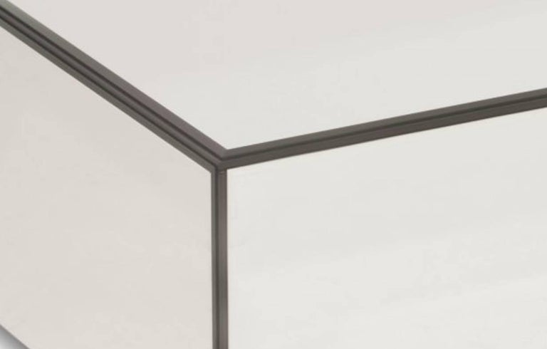 Coffee Table Silvia, Ultra White Glass Lacquered Edge For Sale at ...