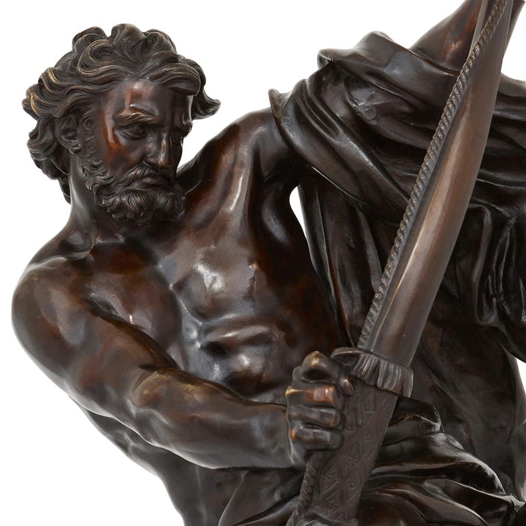 'Ulysses Bending His Bow', 19th Century Bronze Sculpture at 1stDibs