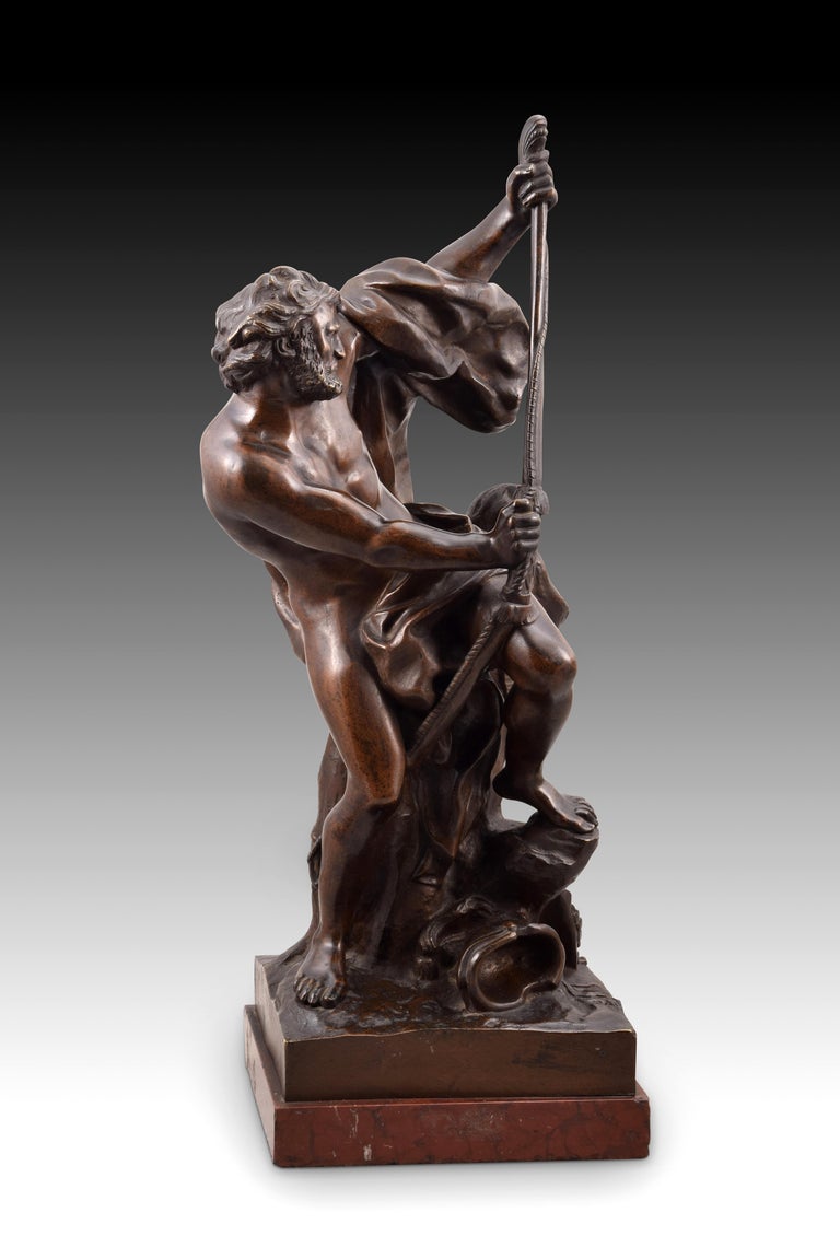 Ulysses Drawing His Bow, Bronze, Marble. France, 19th C.,After Jacques ...