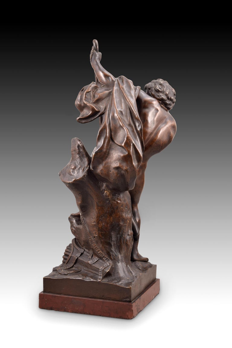 Ulysses Drawing His Bow, Bronze, Marble. France, 19th C.,After Jacques ...