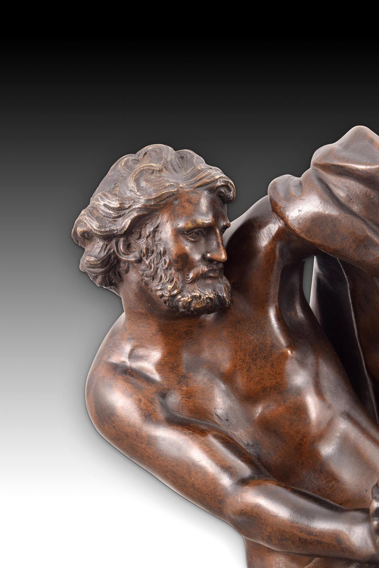 Ulysses Drawing His Bow, Bronze, Marble. France, 19th C.,After Jacques ...