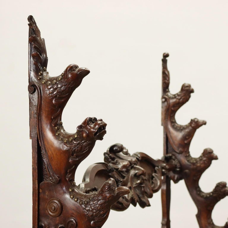 Umbertine Rifle Cabinet Walnut Italy 19th Century For Sale at 1stDibs