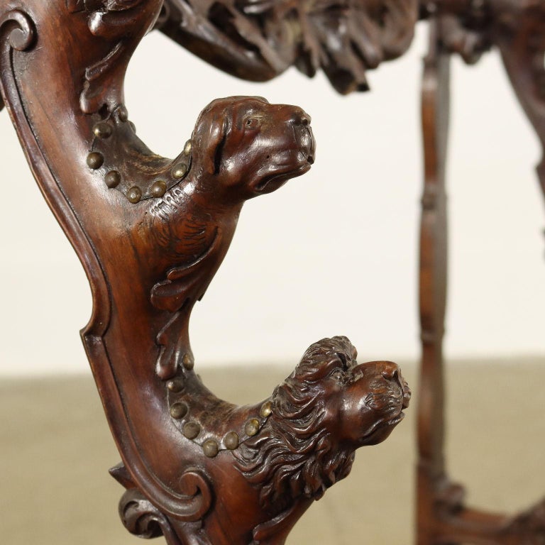 Umbertine Rifle Cabinet Walnut Italy 19th Century For Sale at 1stDibs