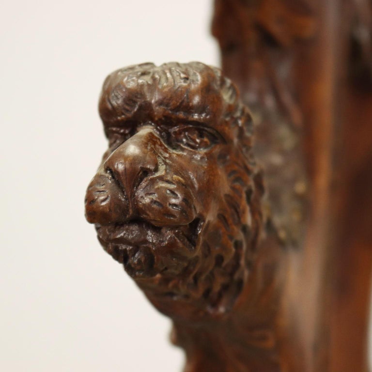 Umbertine Rifle Cabinet Walnut Italy 19th Century For Sale at 1stDibs