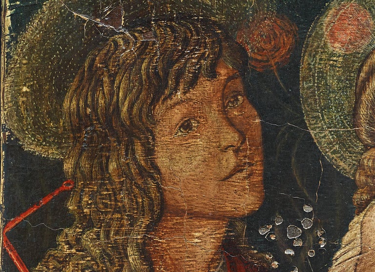1930's Umberto Giunti Italian Oil Tempera Wooden Panel Madonna Child ...