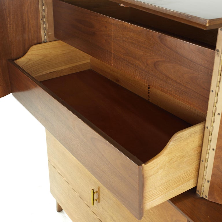 Unagusta Forward Mid-Century Walnut Furniture Highboy Dresser For Sale ...