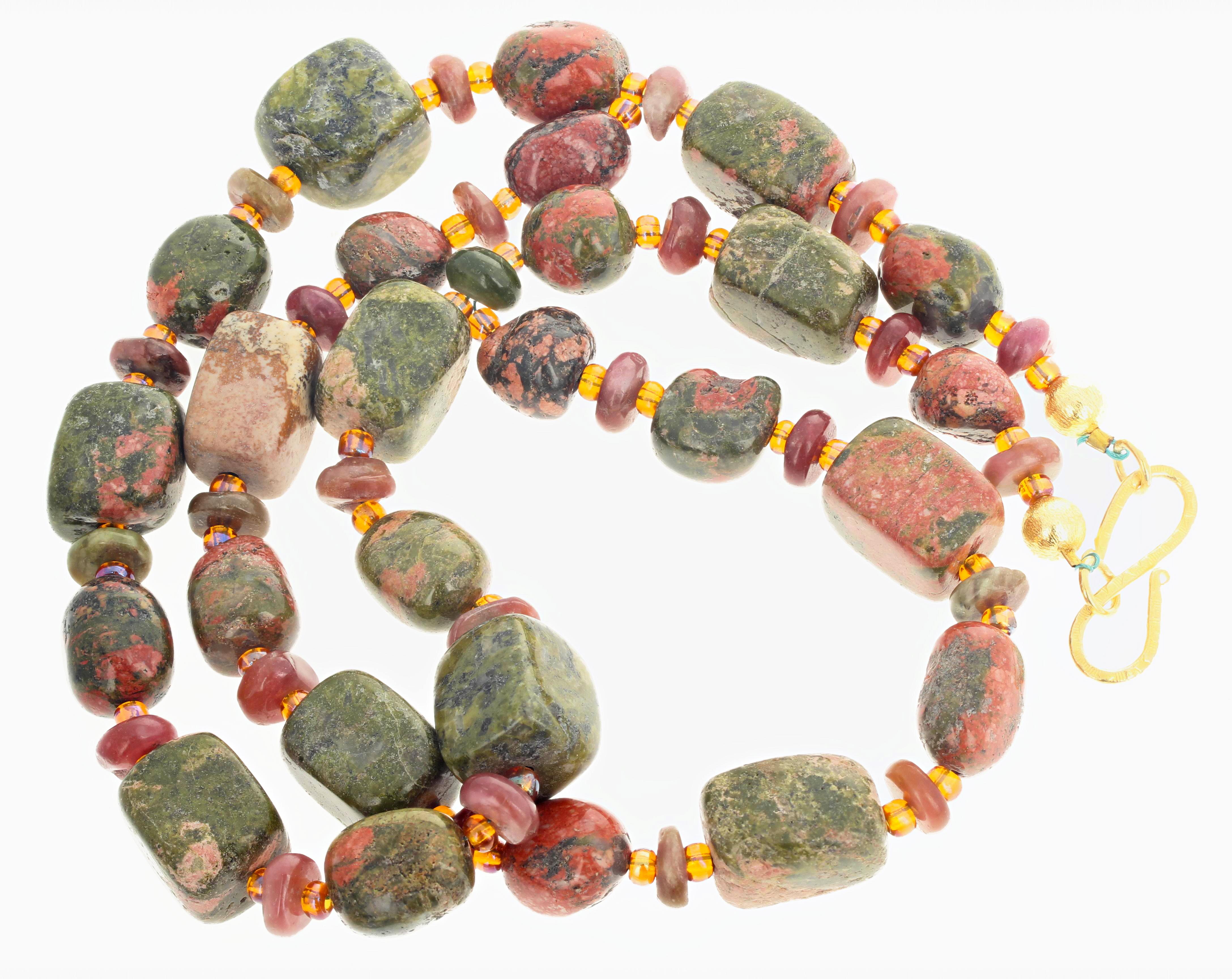 Gemjunky Extraordinary Rare Natural Unakite Jasper and Tourmaline ...