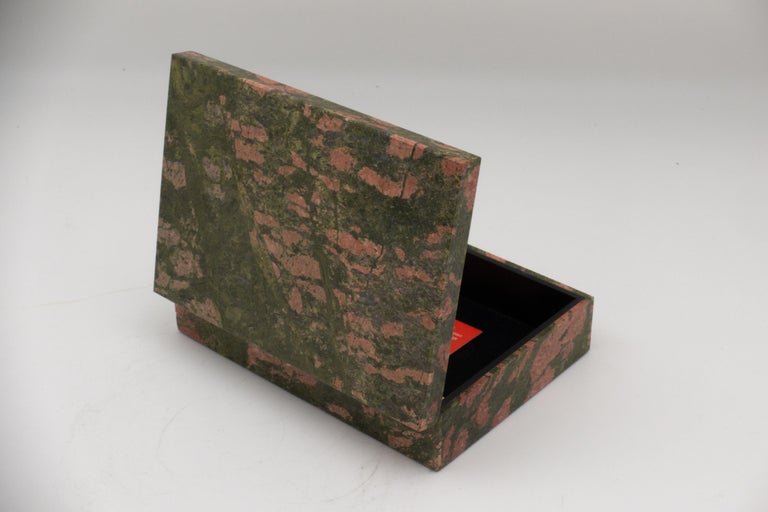 Unakite Jasper Box with Hinged Lid at 1stDibs