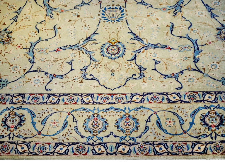 Unbelievable Early 20th Century Antique Kashan Rug For Sale at 1stDibs