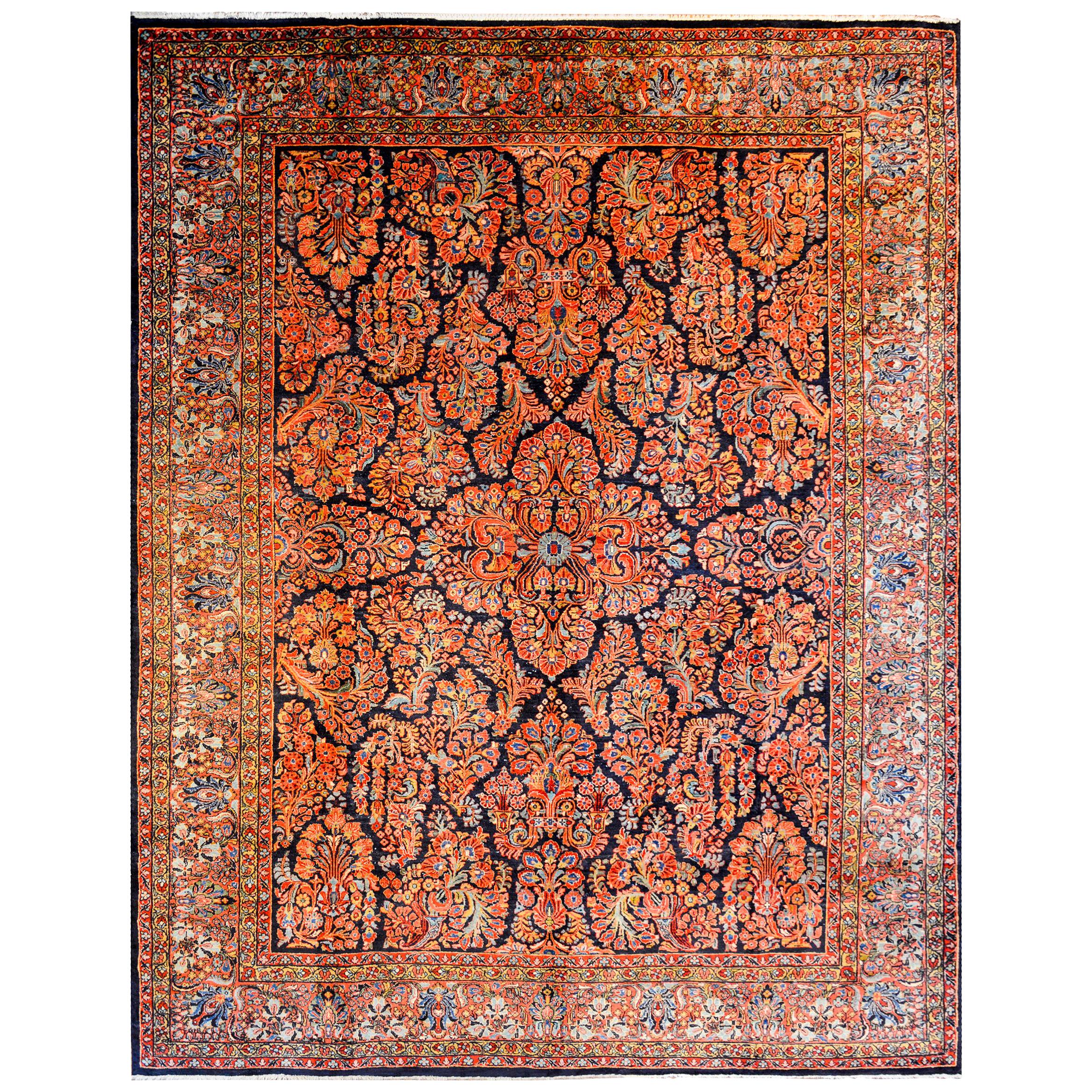 Unbelievable Early 20th Century Sarouk Rug For Sale at 1stDibs