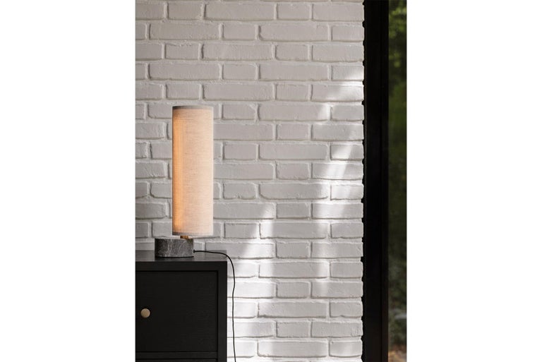 Unbound Table Lamp - H45, Grey Marble, White For Sale at 1stDibs