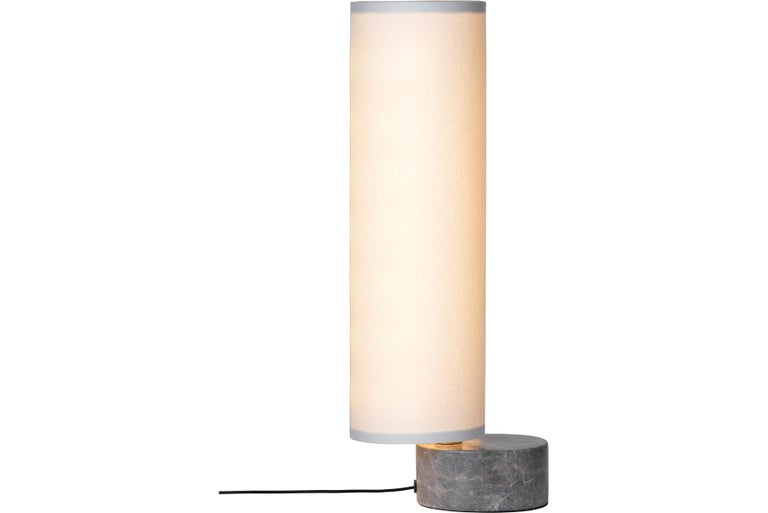 Unbound Table Lamp - H45, Grey Marble, White For Sale at 1stDibs