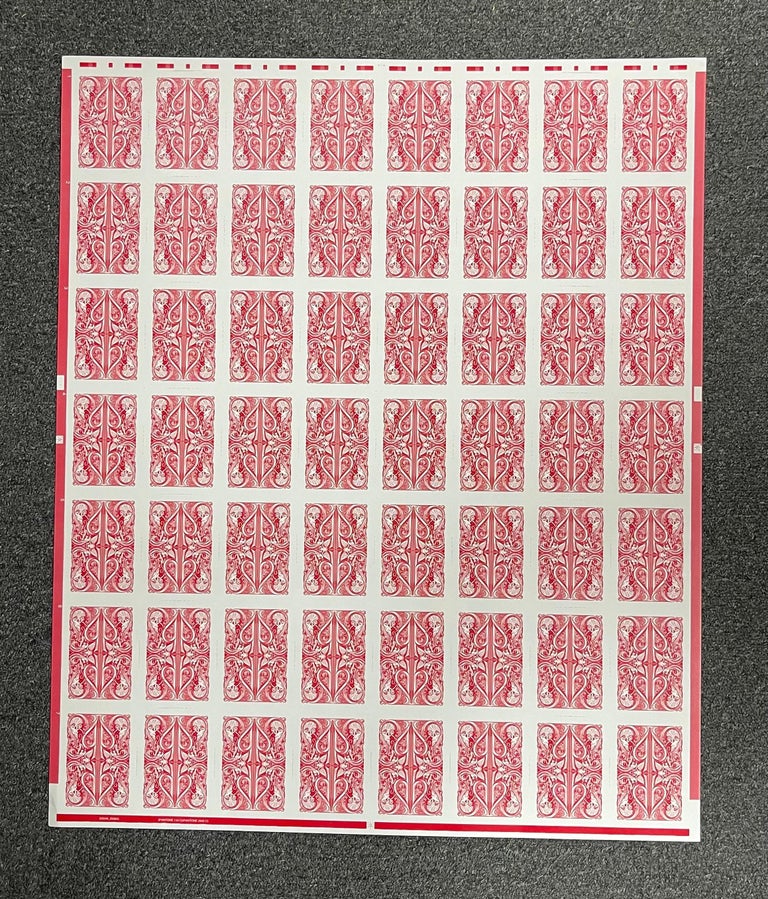 Uncut Sheet of "Split Spades" Playing Cards by Magician, David Blaine ...