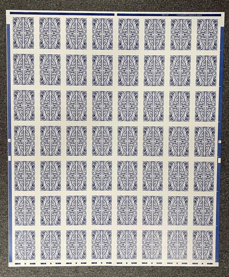 Uncut Sheet of "Split Spades" Playing Cards by Magician, David Blaine ...