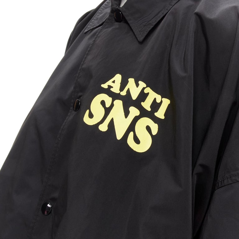 UNDERCOVER Anti SNS black nylon flared windbreaker jacket JP2 M For ...