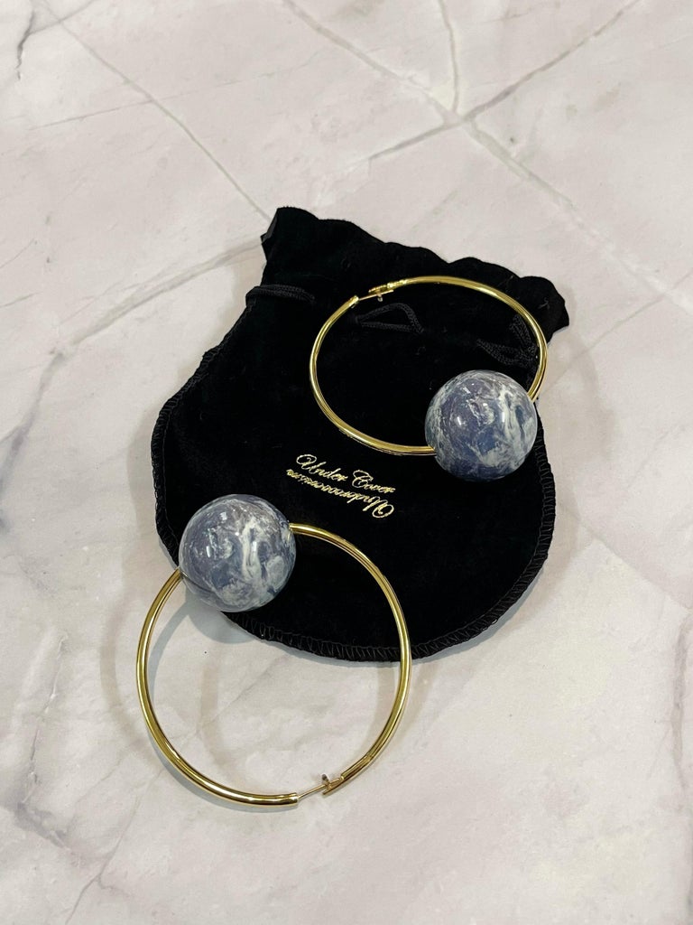Undercover Earth Hoop Earrings For Sale At 1stdibs