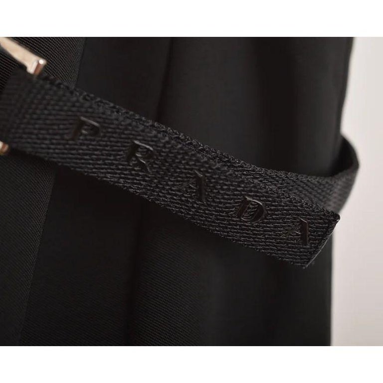 Understated Prada 2000's Black Tactical Shift Dress For Sale at 1stDibs