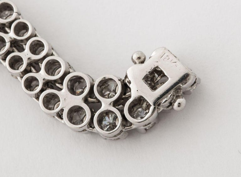 Undulating Diamond and White Gold Bracelet For Sale at 1stDibs