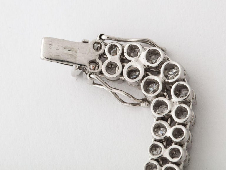Undulating Diamond and White Gold Bracelet For Sale at 1stDibs