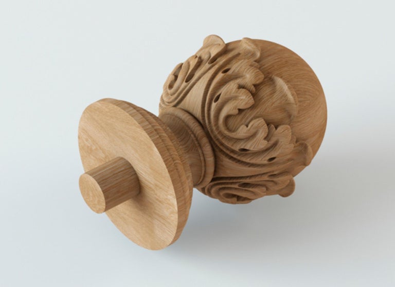 Unfinished Decorative Carved Newel Post Topper 'Set of 4', Top for the ...