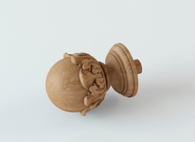 Unfinished Decorative Carved Newel Post Topper 'Set of 4', Top for the ...