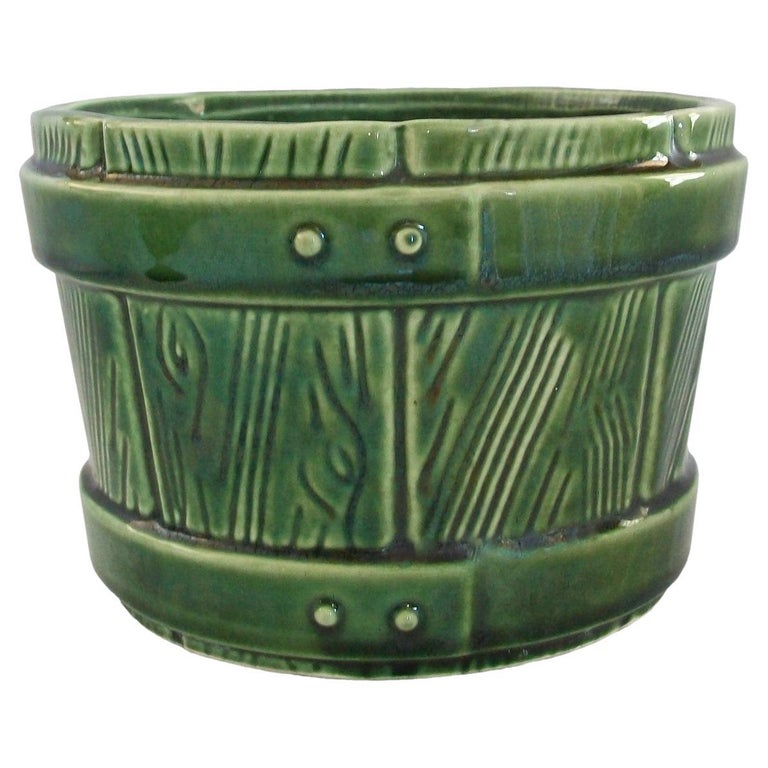 Ungemach Pottery Co., Vintage Ceramic 'Faux Bois' Planter, U.S., circa ...