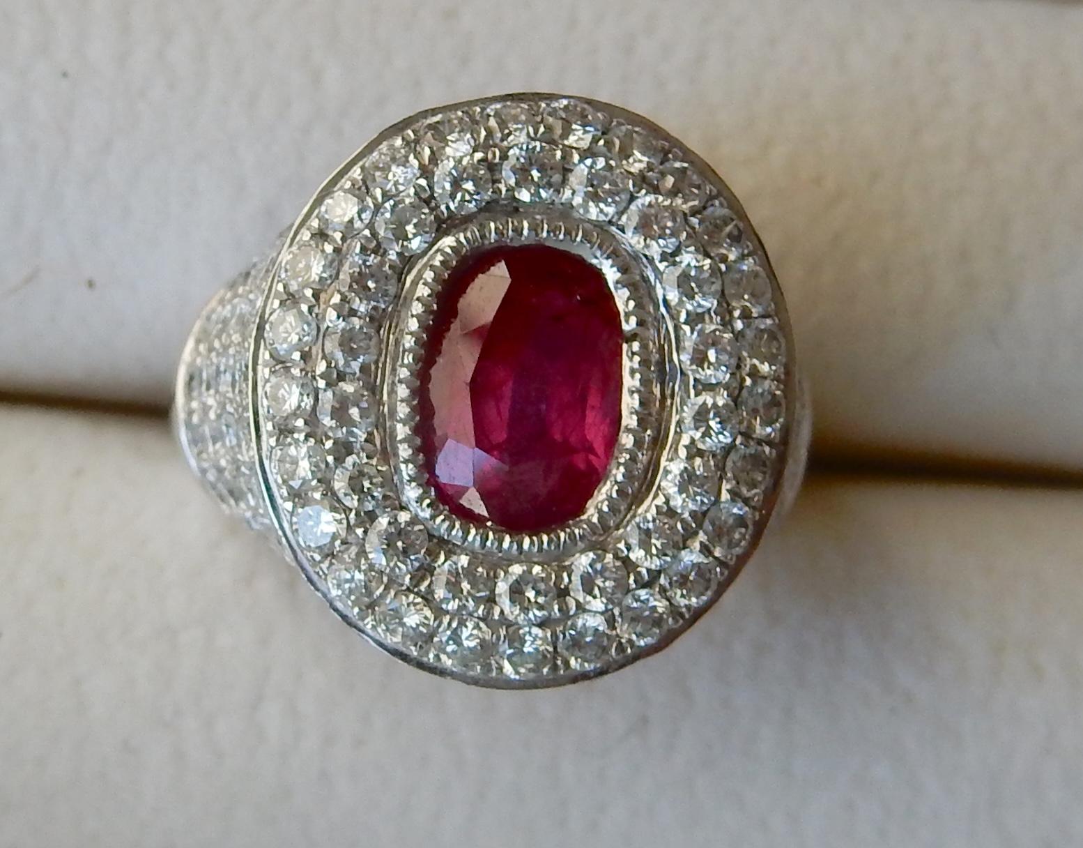Unheated 2.07ct Burma Ruby and Diamond Ring GIA Certificate - Beautiful ...