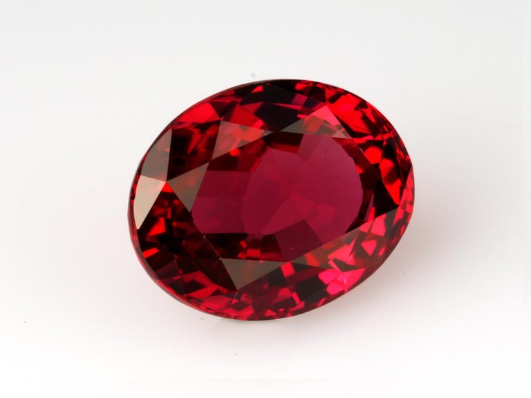Unheated Mozambique Ruby 0.88 Ct G-ID Certified Oval Cut For Sale at 1stDibs