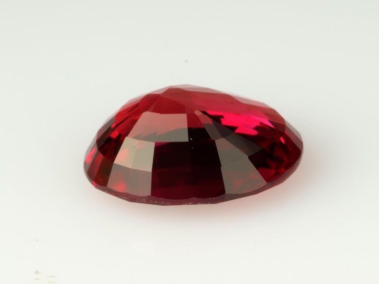 Unheated Mozambique Ruby 0.88 Ct G-ID Certified Oval Cut For Sale at 1stDibs