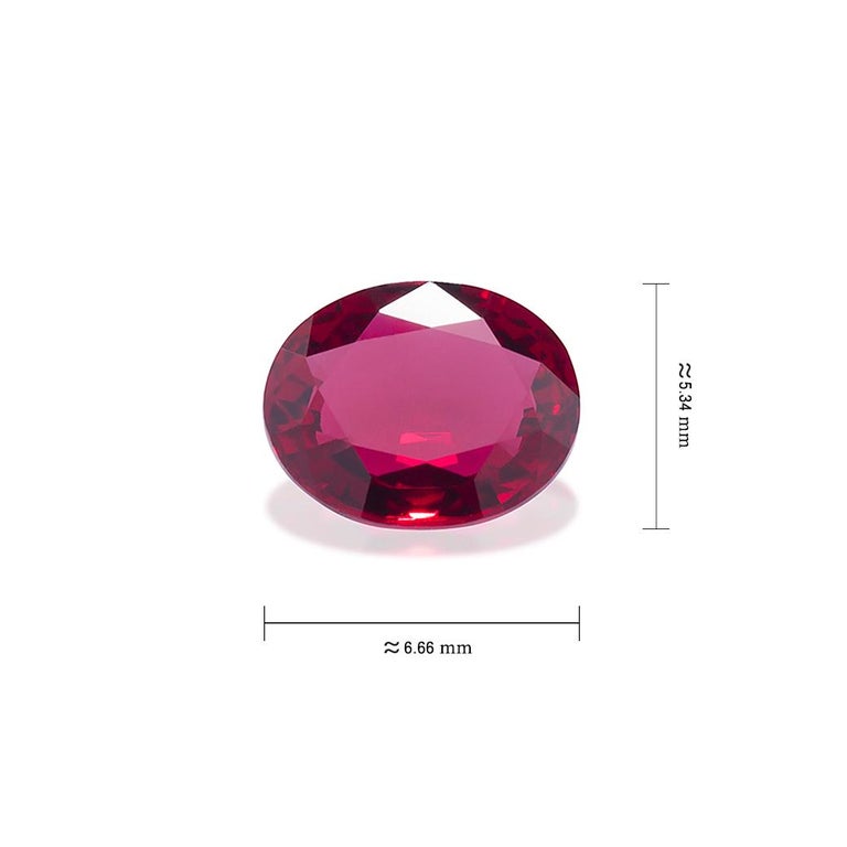 Unheated Mozambique Ruby 0.90 Ct G-ID Certified Oval Cut For Sale at 1stDibs