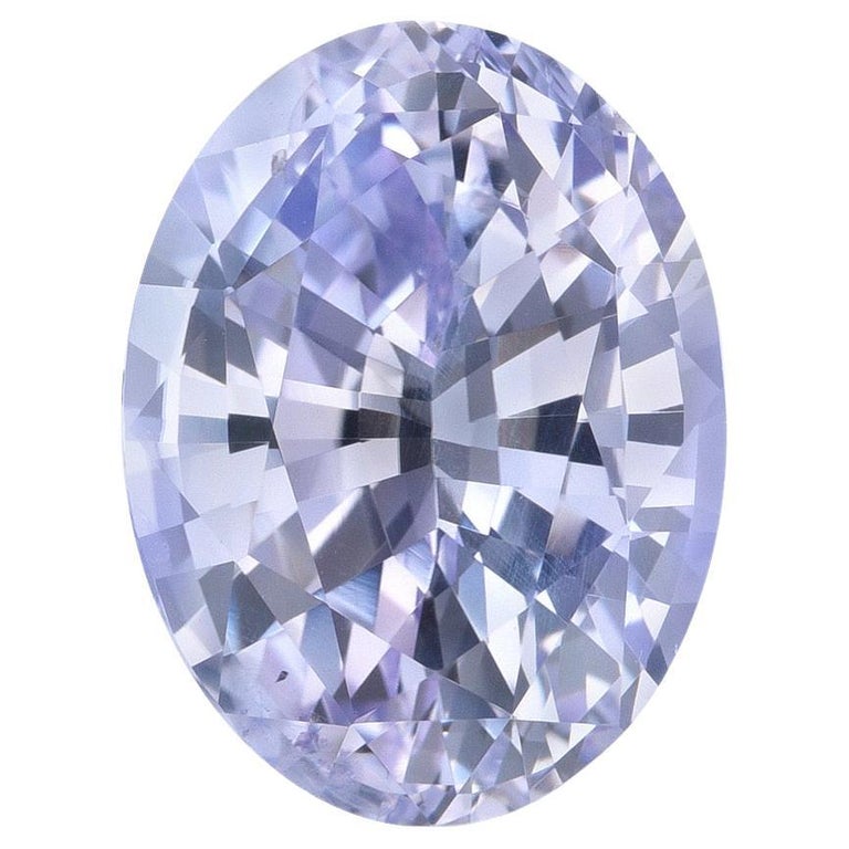 Unheated Sapphire Pastel Violet 4.01 Carat Oval Loose Gemstone For Sale ...