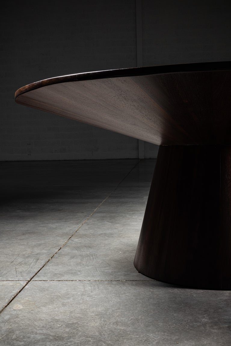 Unidentified Solid Walnut Finish Dining Table For Sale at 1stDibs